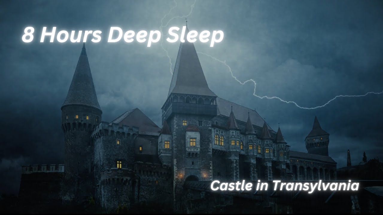 Fall Asleep (Sounds of a Thunderstorm) - ⭐️ Castle in Transylvania ⭐️ ...
