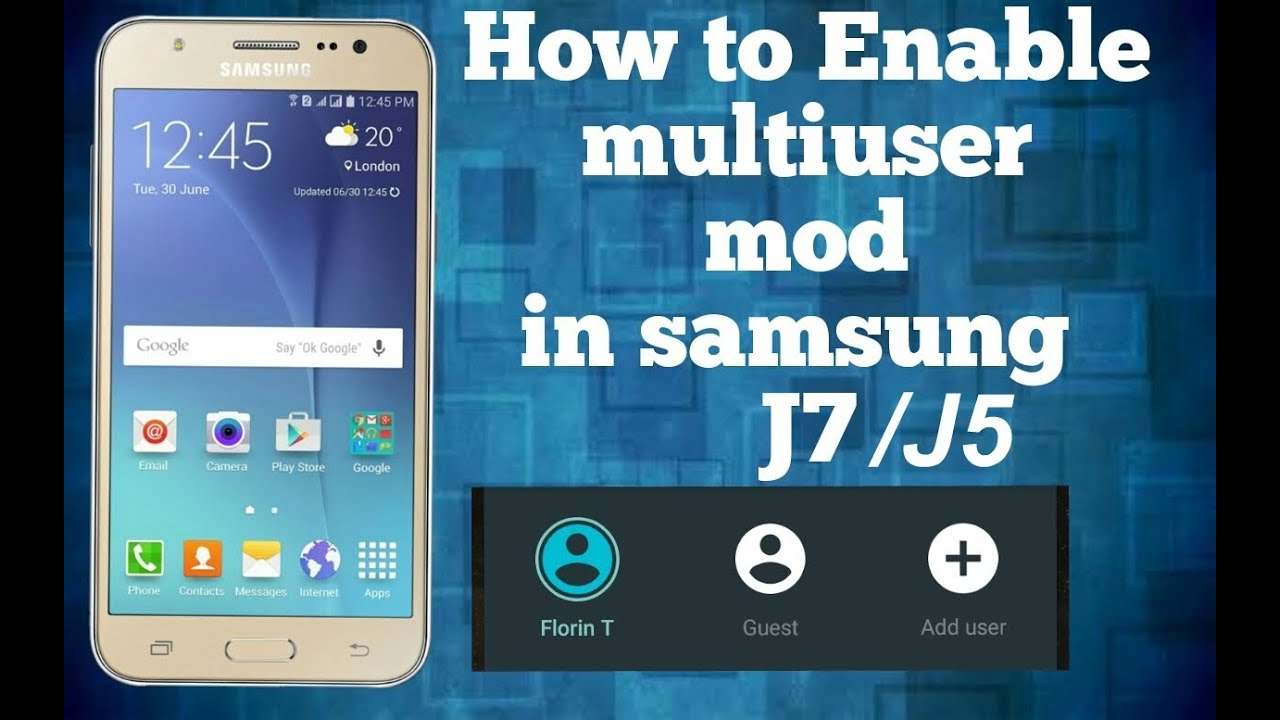 How To Get Multi User Support In Samsung Galaxy J7/J5 (2016) - YouTube