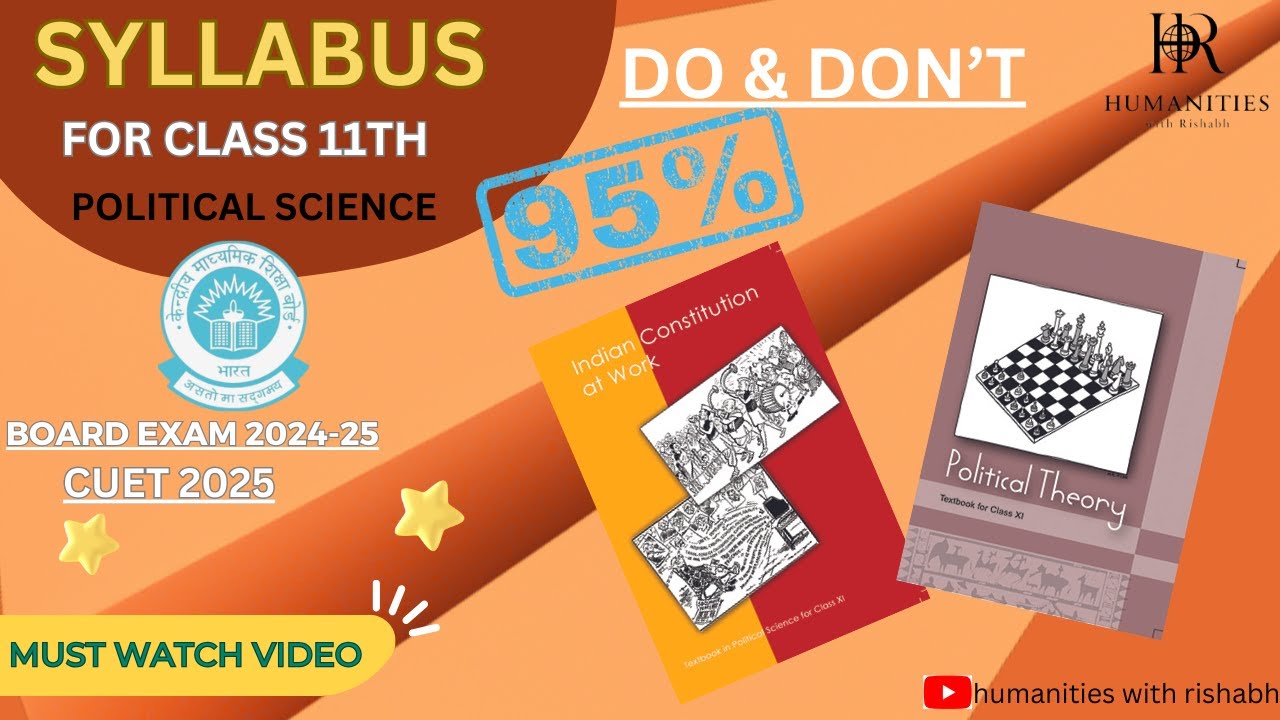 Class 11th Political Science Syllabus 2024-25|CBSE| - YouTube