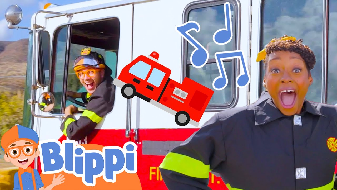 Fire Truck Song | Brand New BLIPPI Fire Truck Song | Educational Songs ...