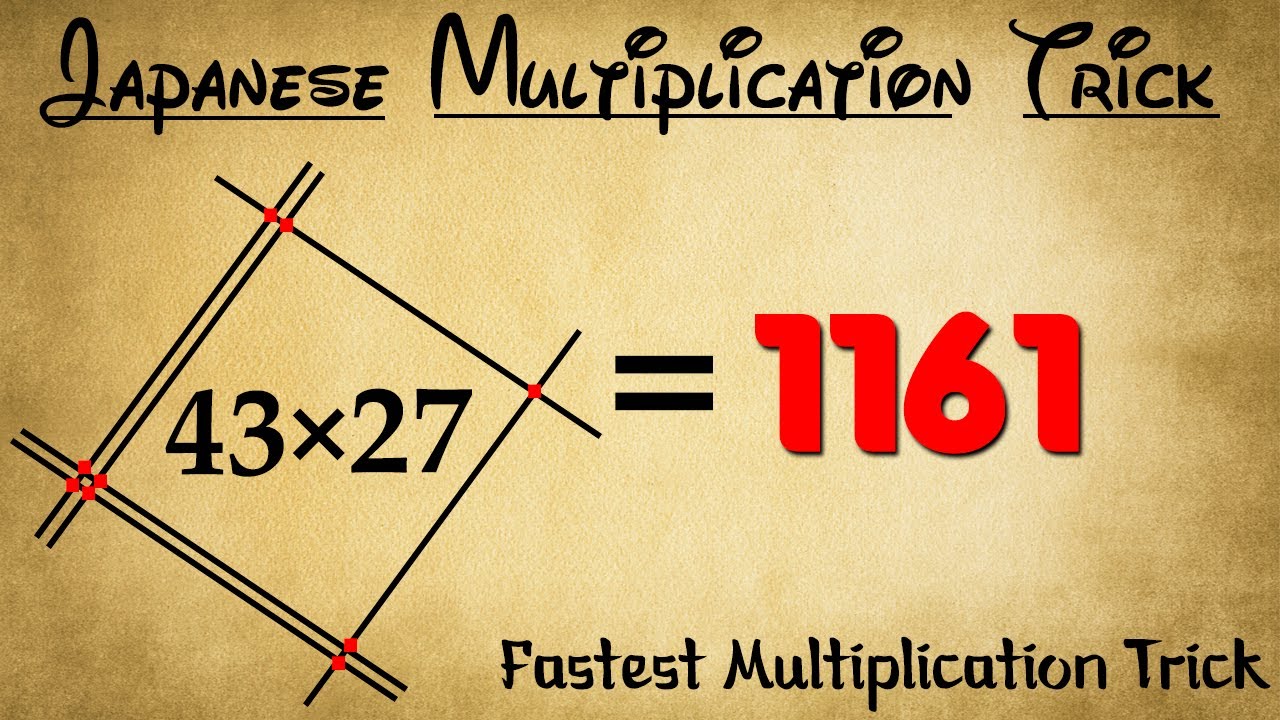 Japanese Multiplication Tricks | 3 Seconds Multiplication Tricks ...