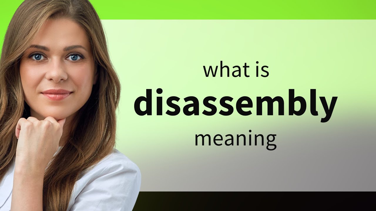 Disassembly • DISASSEMBLY meaning - YouTube