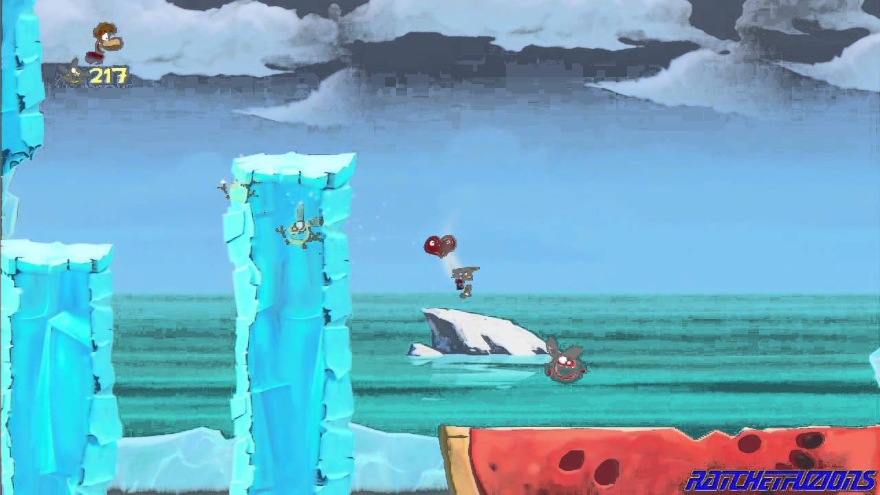 Rayman Origins - Part 8: Gourmand Land - Polar Pursuit/Dashing Thru the ...