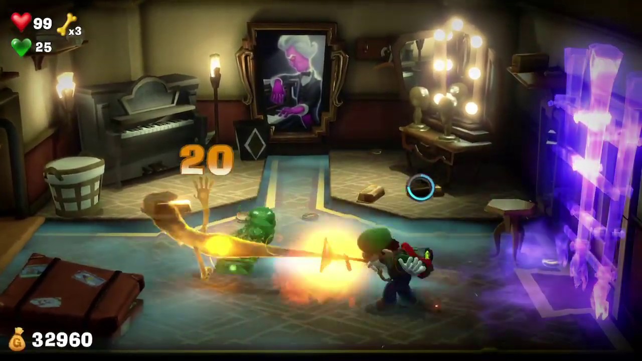 Luigi Fighting a Ghost and Boo at the same time (LM3) - YouTube