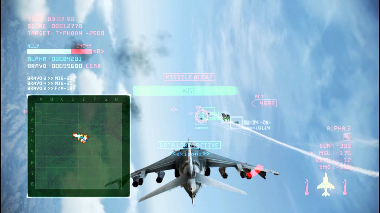 #289-#1:Area B7R Dogfight Battle AV-8B AQ 22972pts ACE COMBAT INFINITY ...
