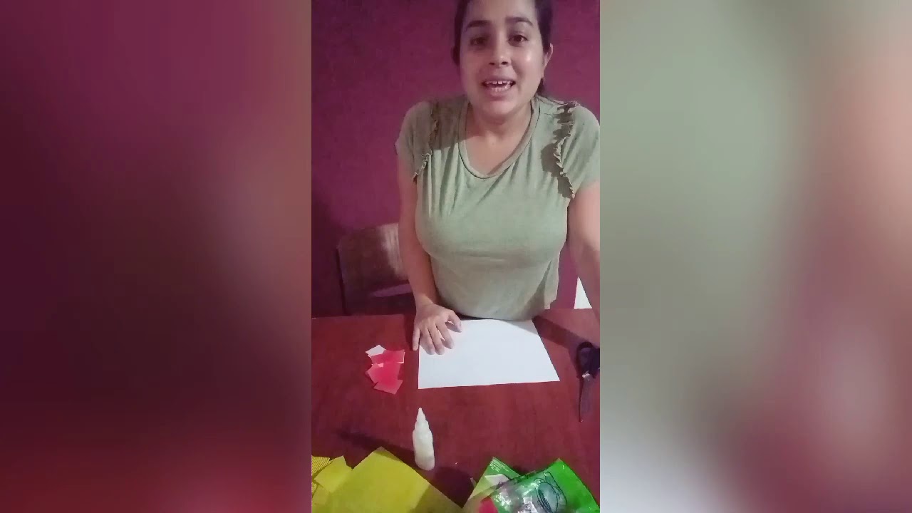 Collage con papeles de color rojo - YouTube