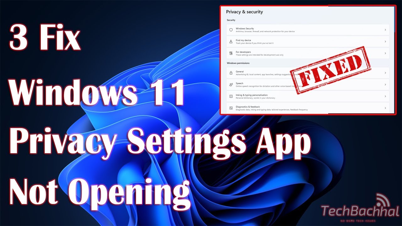Windows 11 Privacy Settings App Not Opening - FIX - YouTube