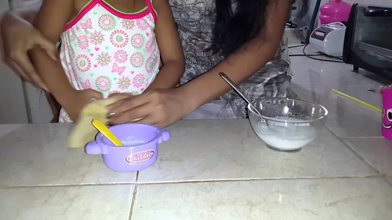 CÓMO HACER SLIME O MOCO CON MYRIAM - YouTube