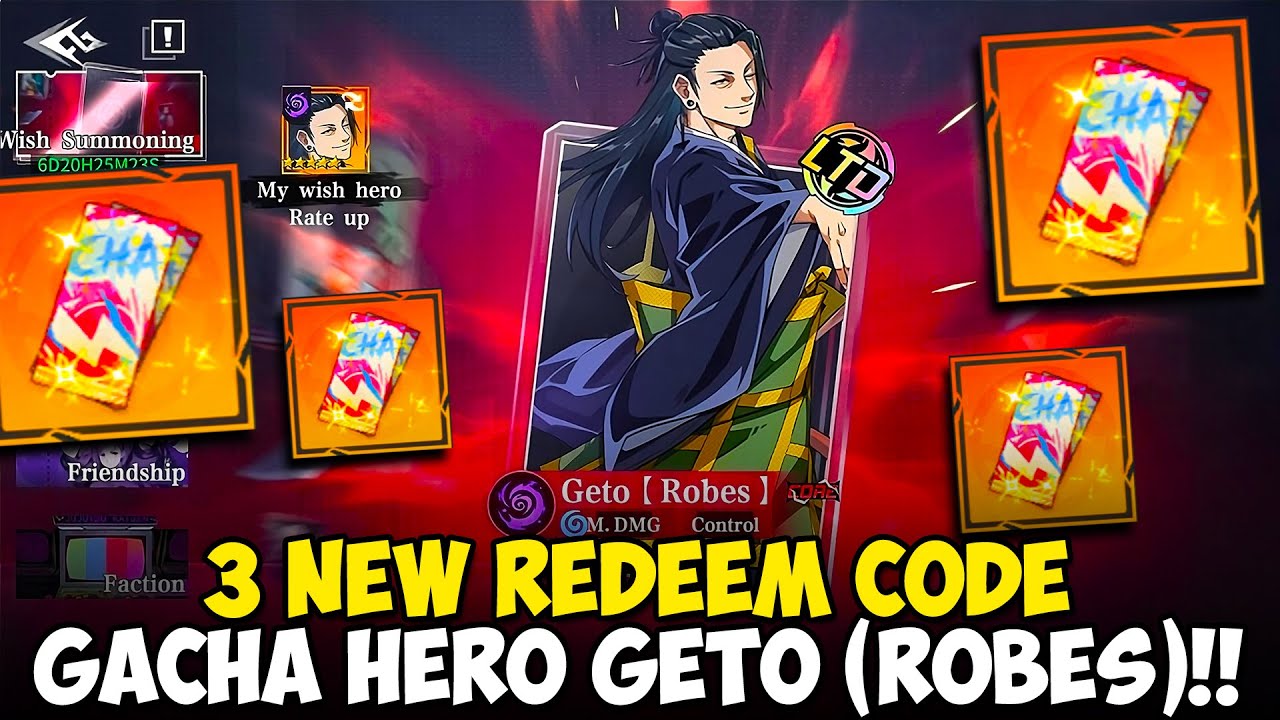 3 NEW REDEEM CODE & GACHA NEW HERO GETO (ROBES) !! - JUJUTSU SORCERER ...