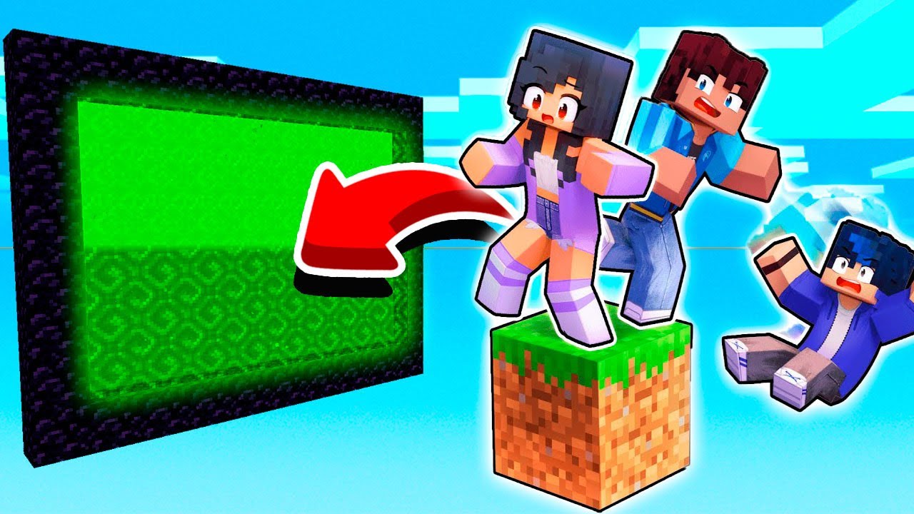 How To Make A Portal To The Aphmau ONE BLOCK Dimension in Minecraft ...