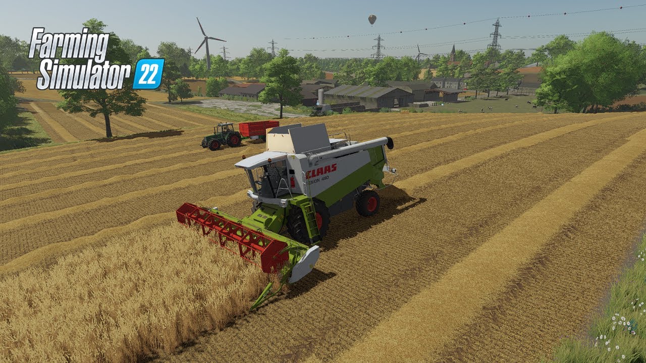 HARVESTING WHEAT TO MAKE BALES WITH ITS STRAW IN FARMING SIMULATOR 22 ...