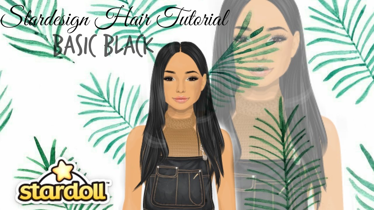 Stardoll Hair Design Tutorial | Straight Black Wig - YouTube