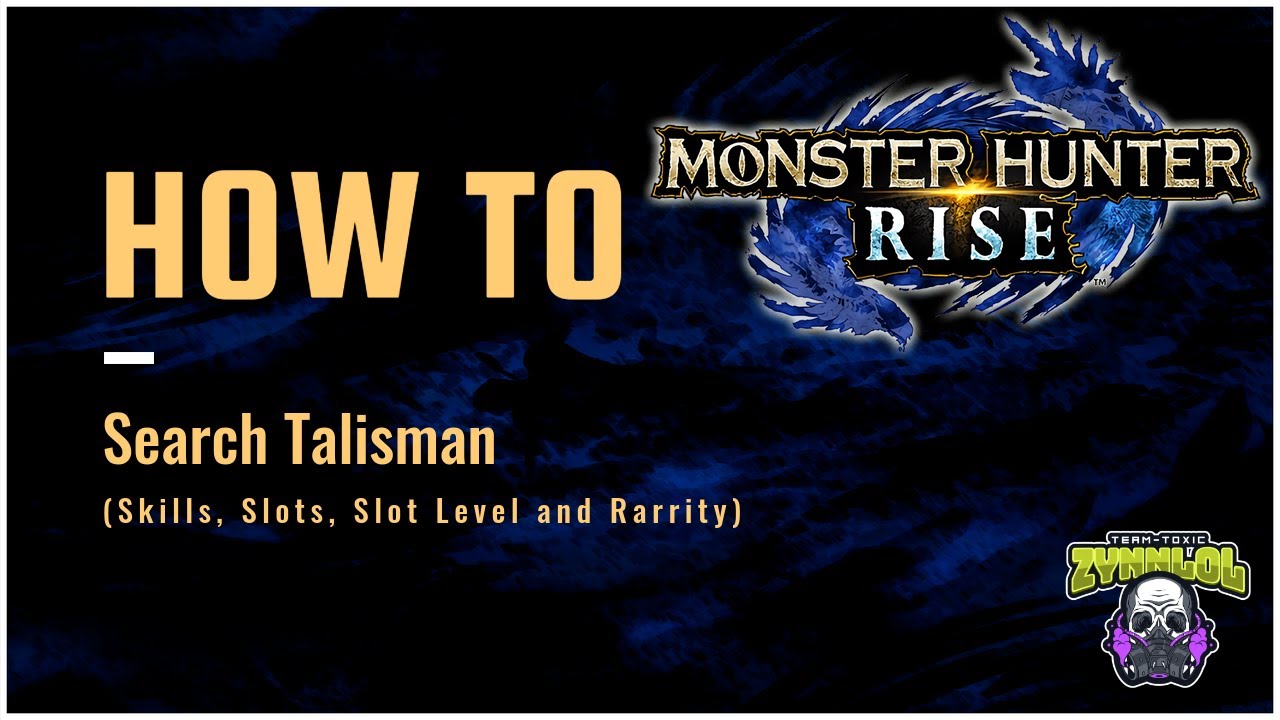 Monster Hunter Rise - How to Filter Search Talisman In your Box - YouTube