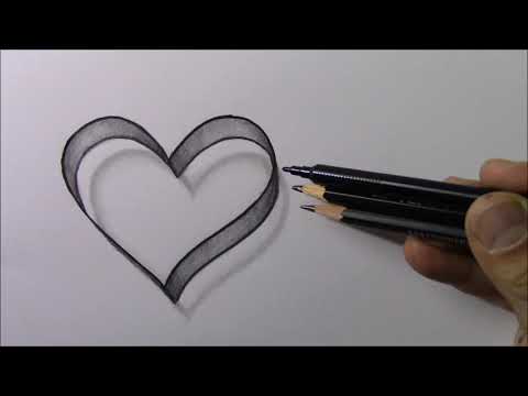 3 Boyutlu Kalp Çizimi-3D Heart Drawing