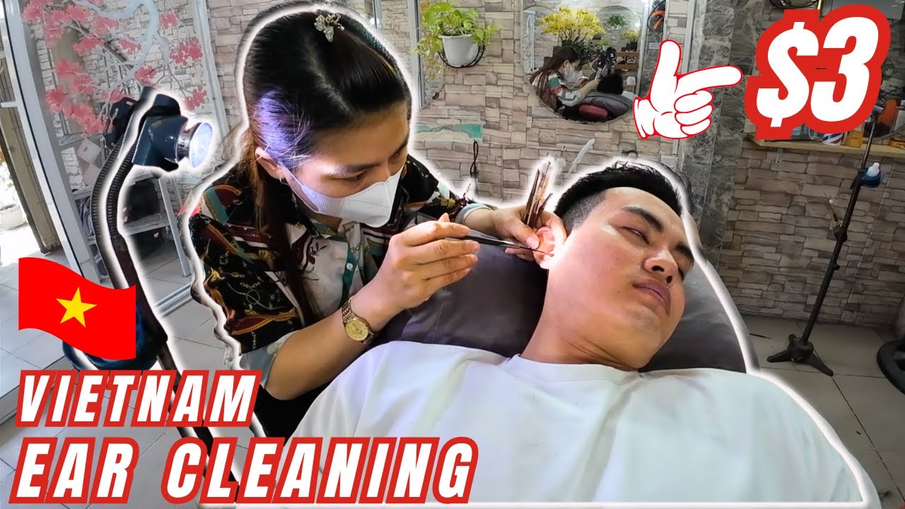 Amazing! Ear cleaning and facial shaving in Vietnam for $3 - YouTube