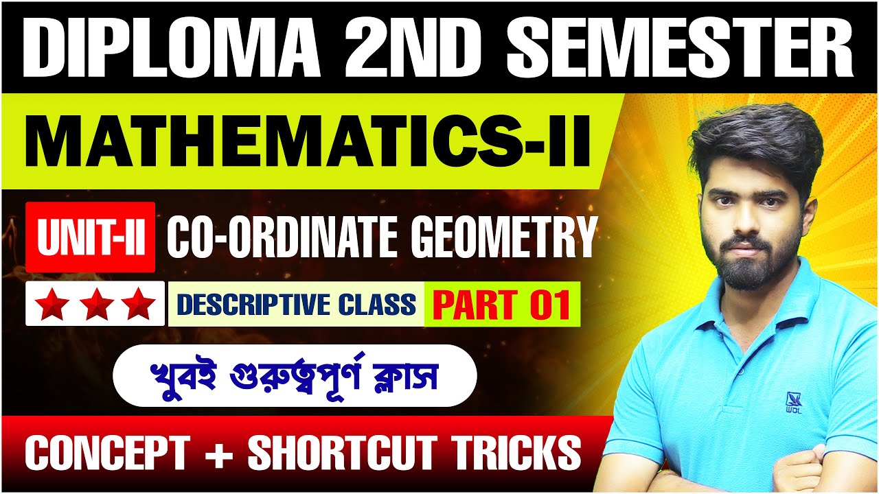 Polytechnic 2nd Sem. 2024 | Mathematics (Unit 0II : Co-Ordinate ...