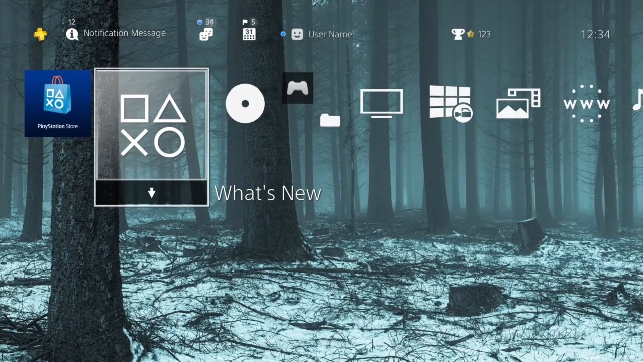 360 Winter Forest Panorama - PlayStation 4 Dynamic Theme - YouTube