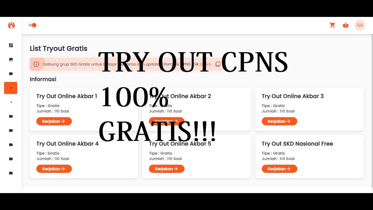 TRY OUT SKD CPNS GRATIS 2021 - YouTube