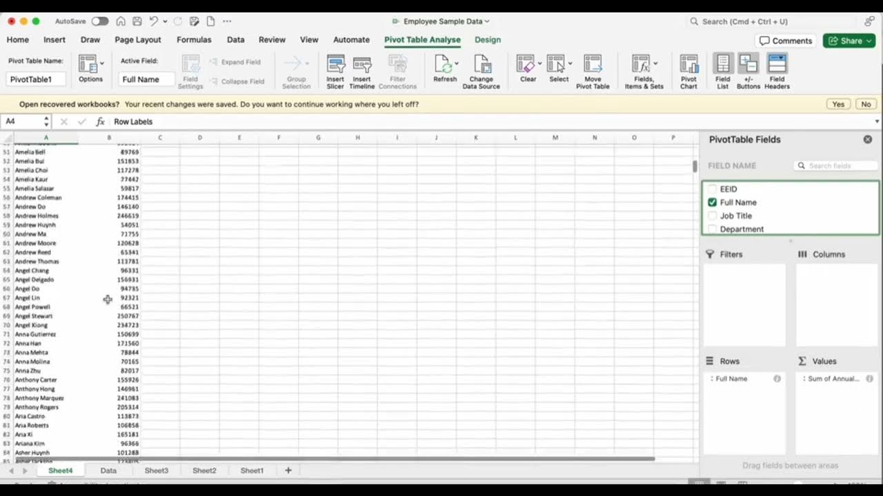 How to create a Pivot table in Microsoft Excel sheet #excel #exceltips #exceltricks #pivot_table ...