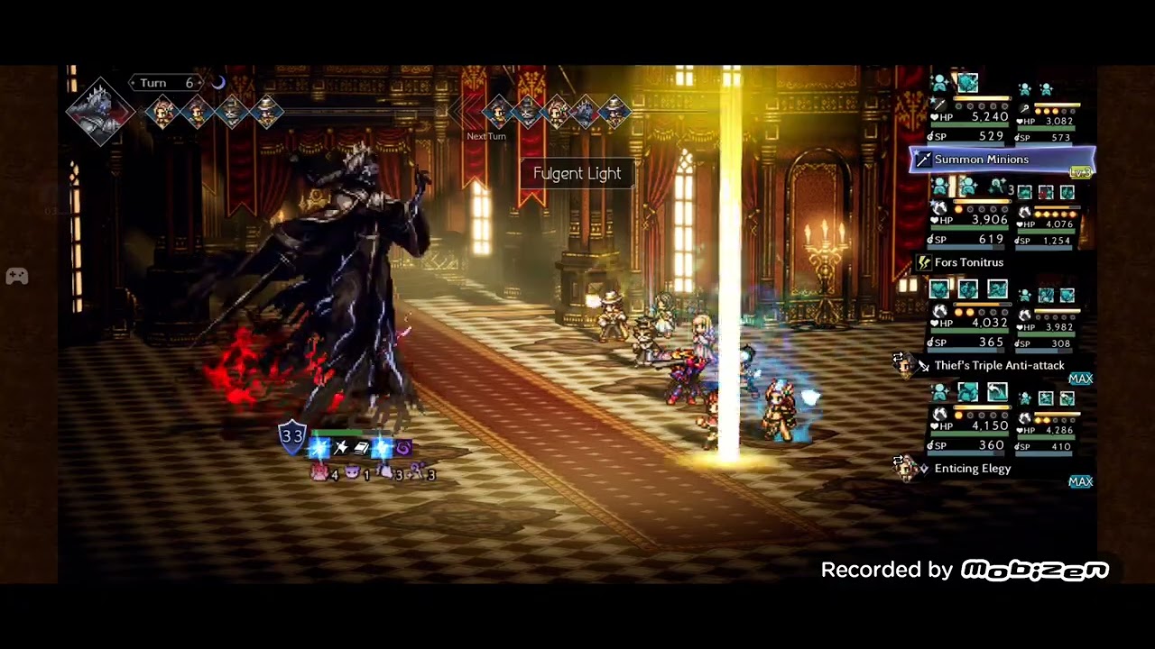 Octopath Traveler COTC Global / Adversary Log / VS Fallen Elrica lv ...