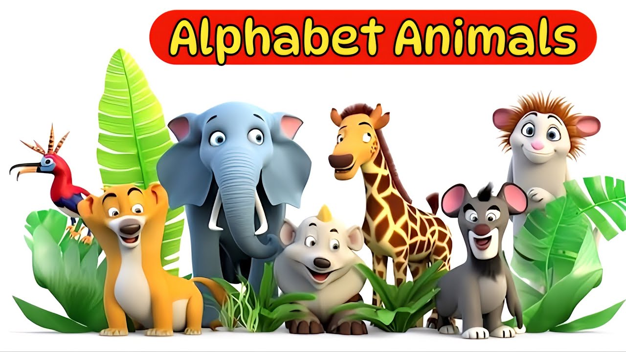 Alphabet Animals - ABC Animals Song for Kids⚡️Kids Vocabulary⚡️Phonics ...