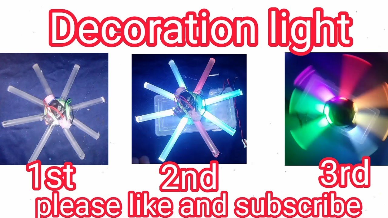 How to make decoration wall light with led light. - YouTube