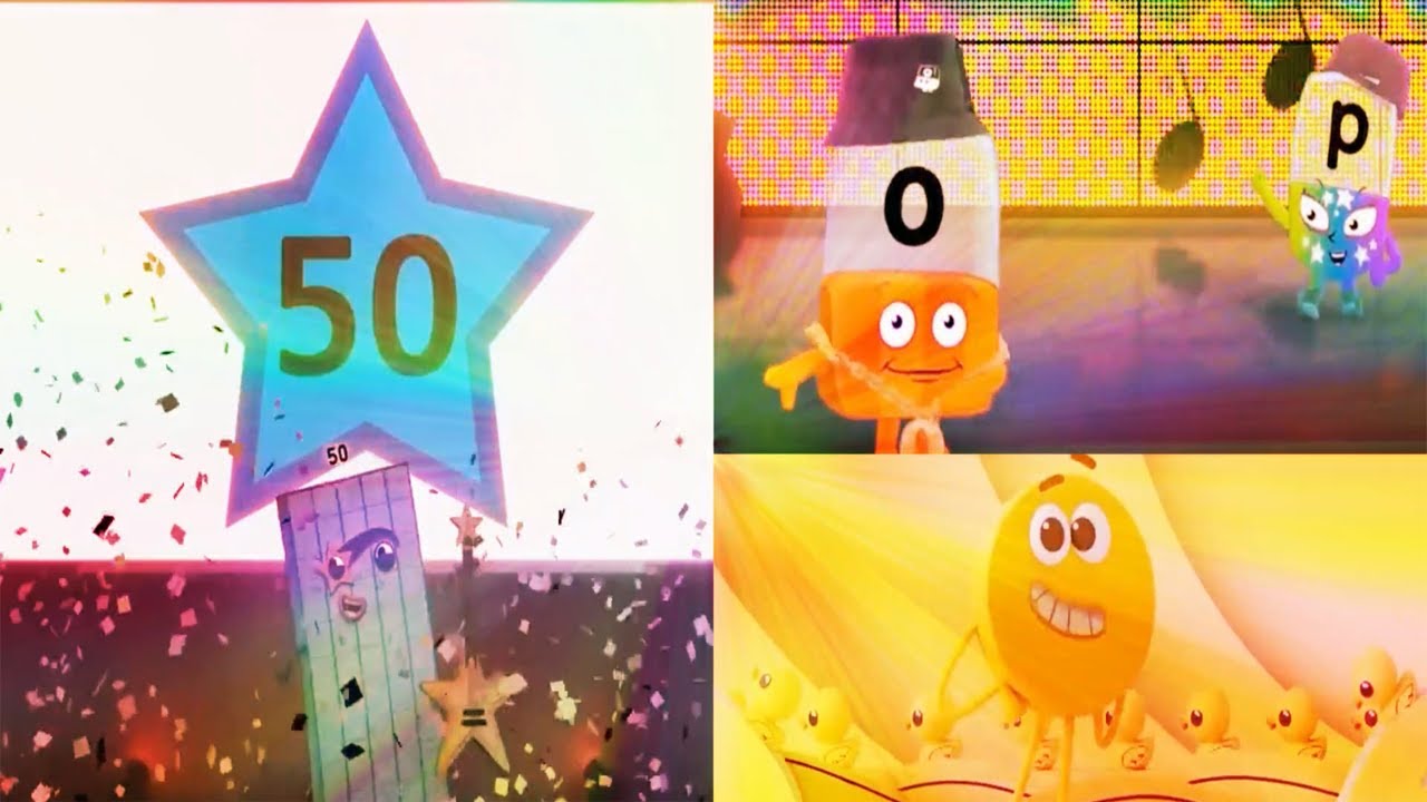 Numberblocks vs Colourblocks Yellow vs Alphablocks but is Rainbow ...