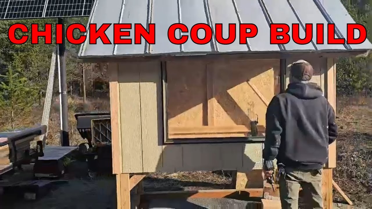Building a chicken coup part 2 and a green house. - YouTube