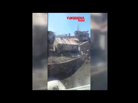 Yüksekova'da patlayıcı bulunduğu gerekçesiyle patlatılan bir ev - YÜKSEKOVA HABER