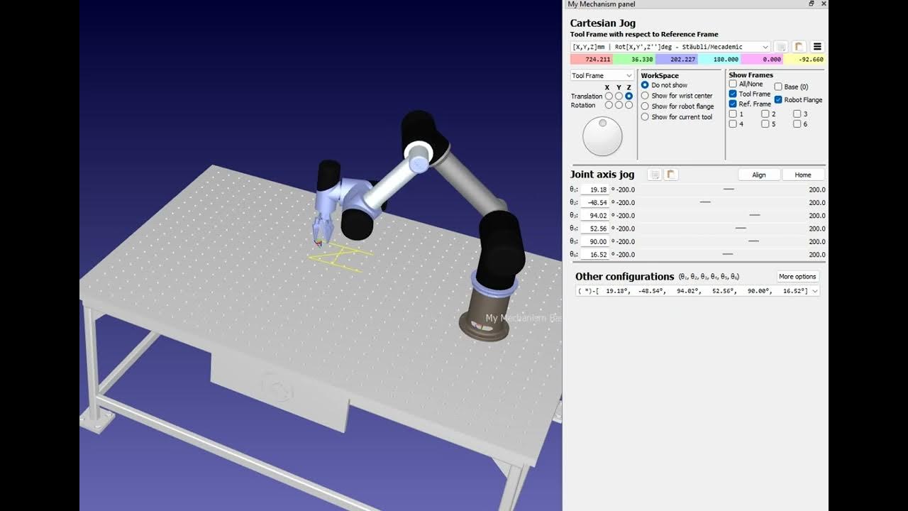 Customized 6 DOF Robotic Arm/Manipulator Simulation in RoboDk in X-Y ...