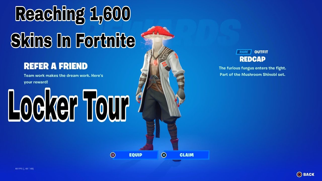 Fortnite: Reaching 1,600 Skins In Fortnite Exactly [Locker Tour] - YouTube