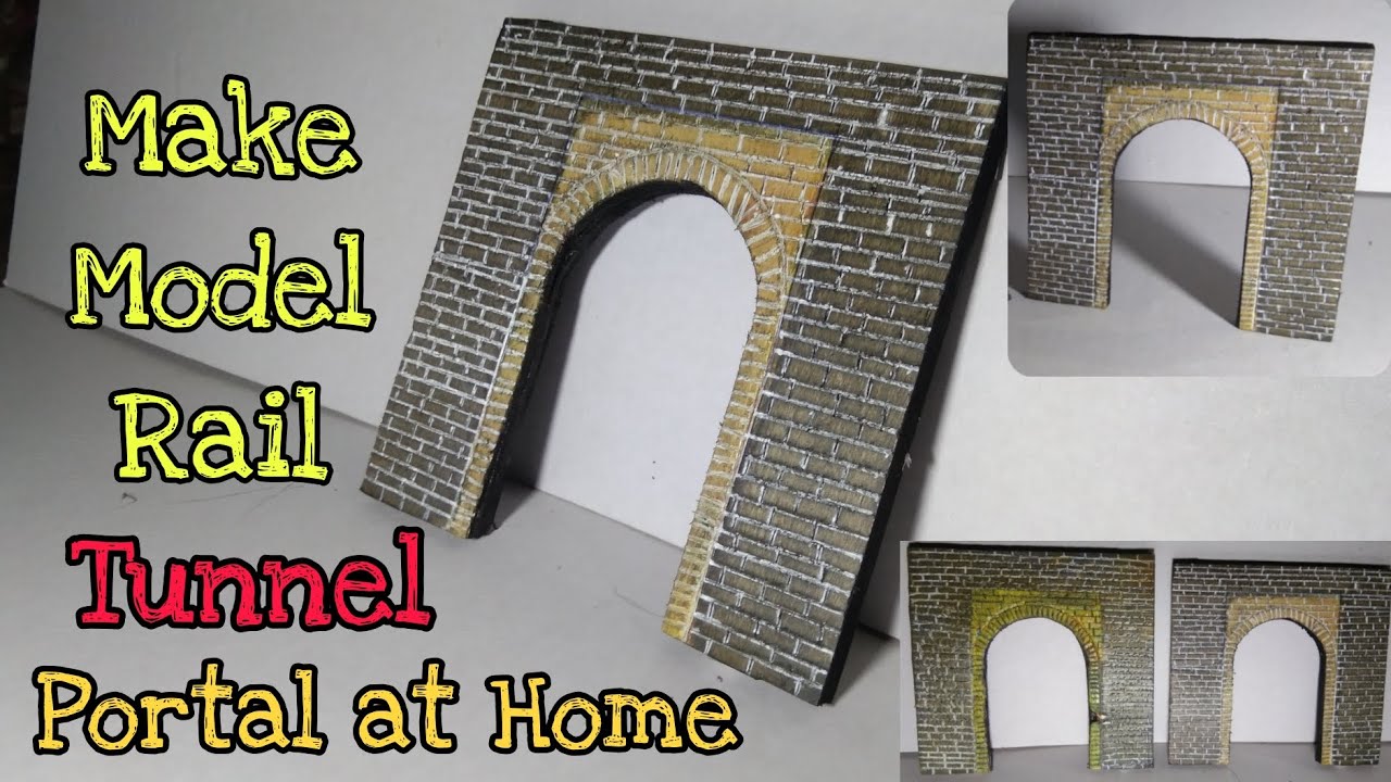 Make model rail tunnel portal at home | - YouTube