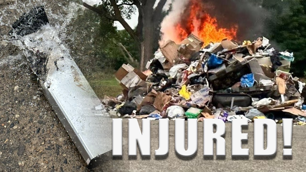 Sanitation Worker Injured: Battery Explosion in Garbage Truck - YouTube