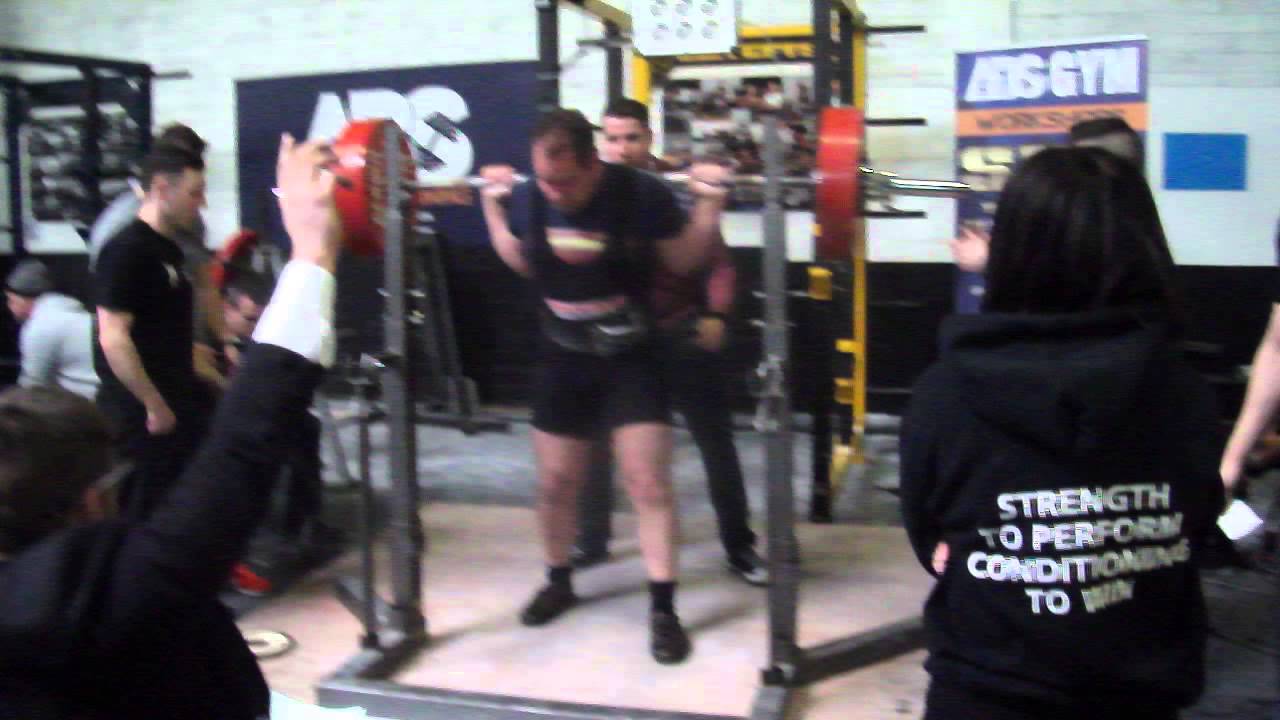 232.5kg squat fail - YouTube