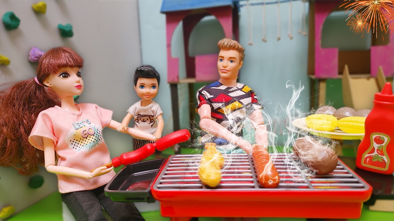 Grill & Gather: Barbie's Family BBQ Welcomes the New Year! - YouTube