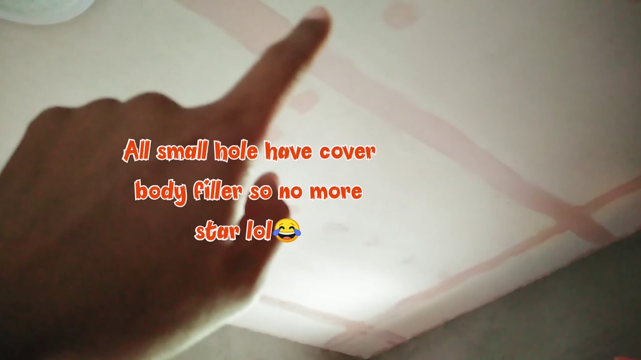 PUTTING PUTTY BODY FILLER ON CEILING - YouTube