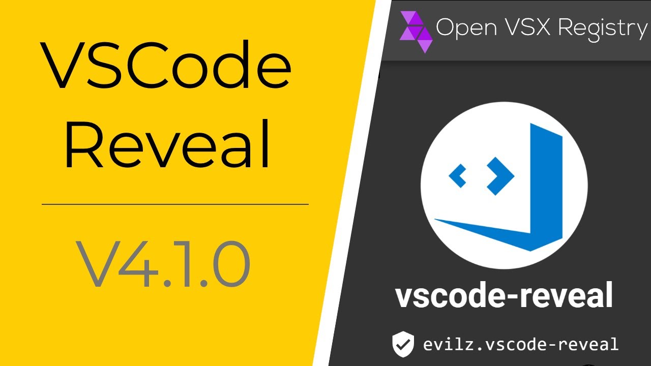 Publication de l'extension VSCODE Reveal 4.1.0 🎉 - YouTube