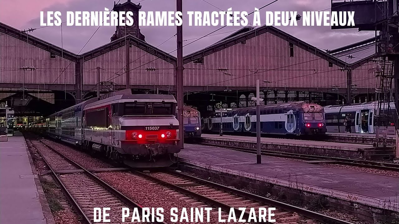 Les rames tractés encore en vie de Paris Saint Lazare (VO2N, VB2N, BB ...
