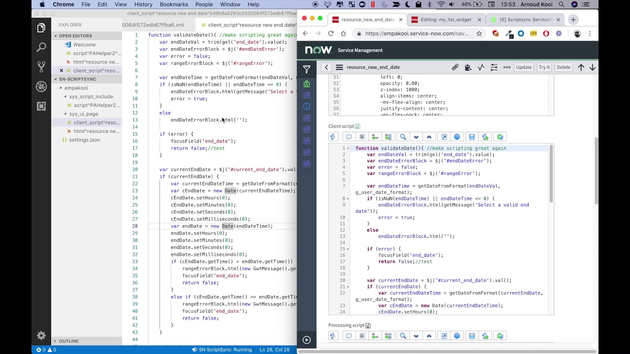 ServiceNow VS Code ScriptSync - YouTube