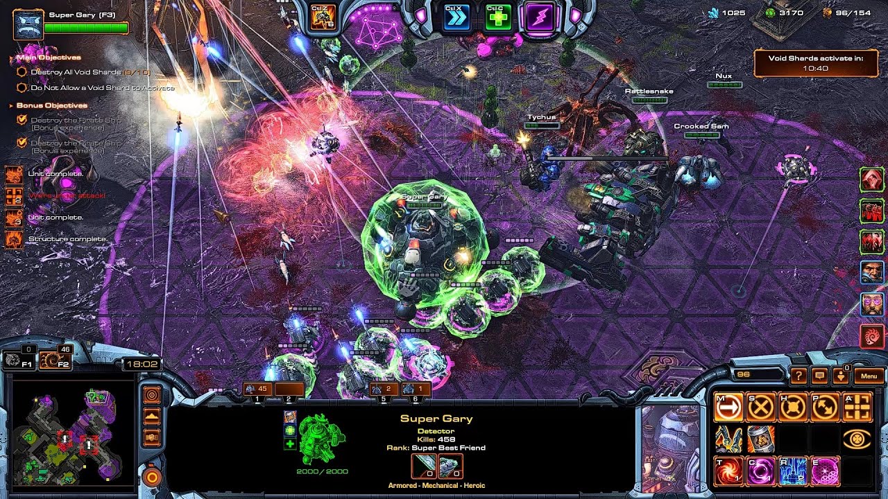 SC2 Co-Op Rifts to Korhal "The Injustice League" Egon Stetmann GamePlay ...