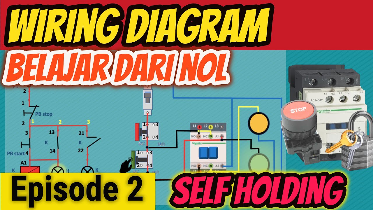 BELAJAR MEMBACA WIRING DIAGRAM KONTROL LISTRIK | EPISODE 2 | RANGKAIAN ...