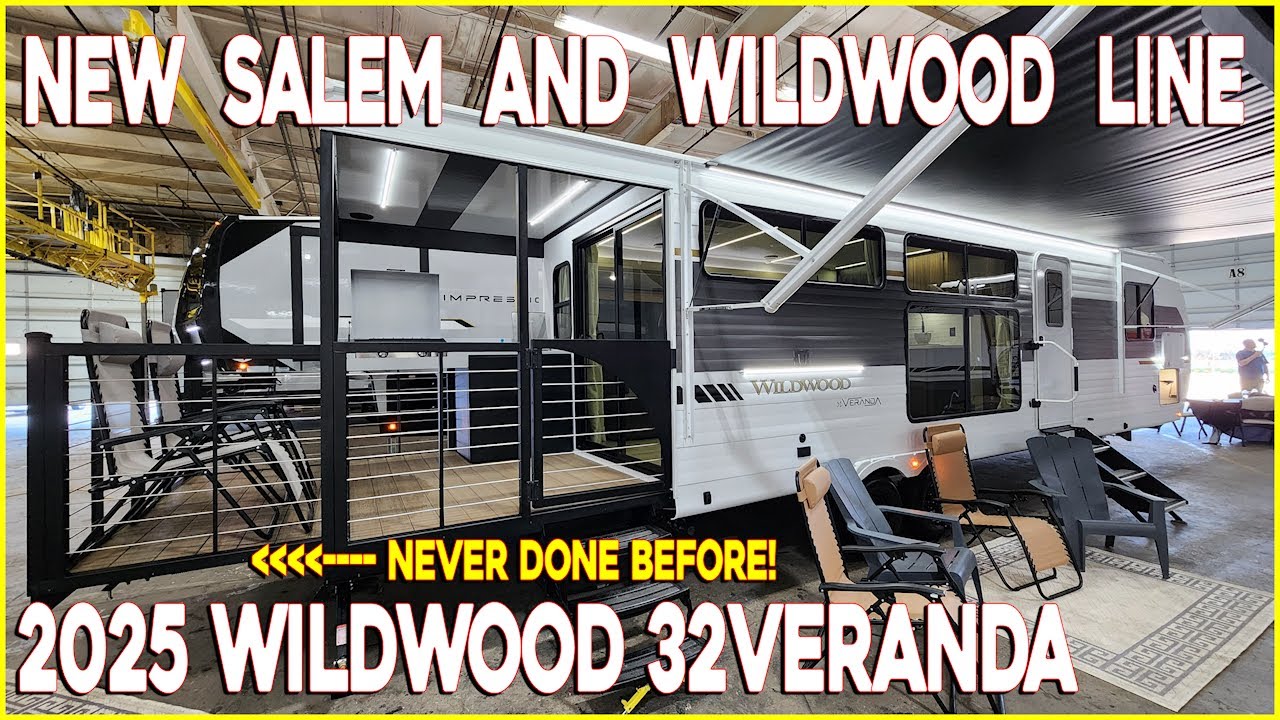 SLIDING REAR PORCH! 2025 Wildwood & Salem 32VERANDA travel trailer at Couchs RV Nation a RV Tour ...