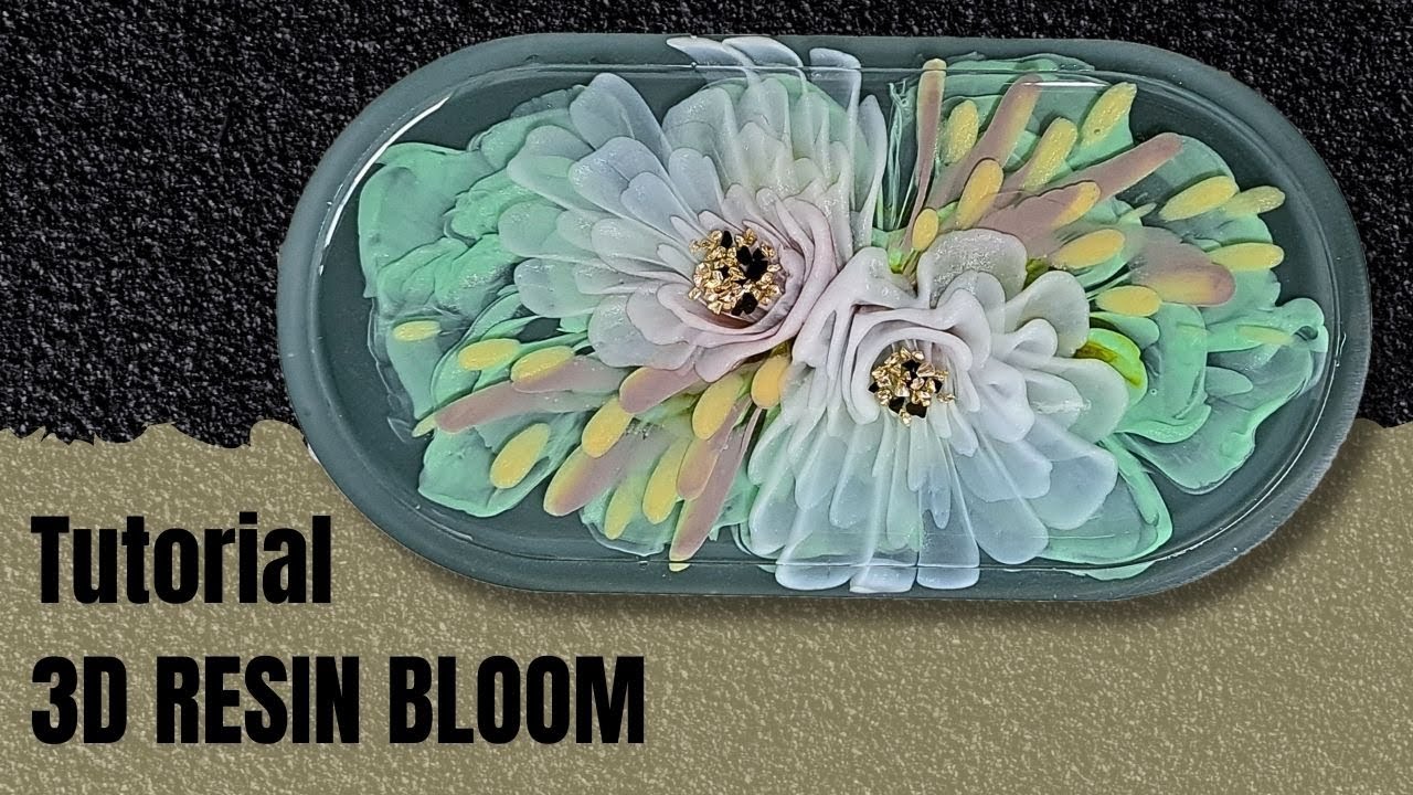 3D RESIN BOUQUET BLOOM Tutorial - Painting on Resin - YouTube