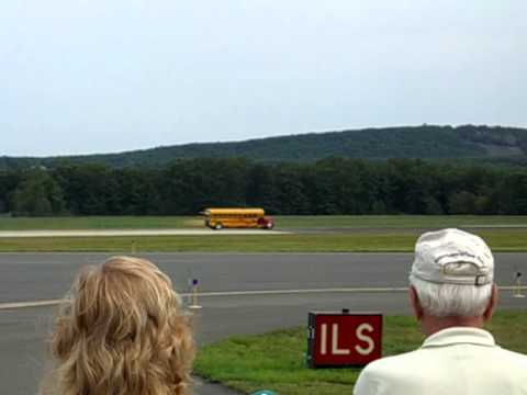 How to get your kids to school fast!!! (Jet engine school bus at the ...