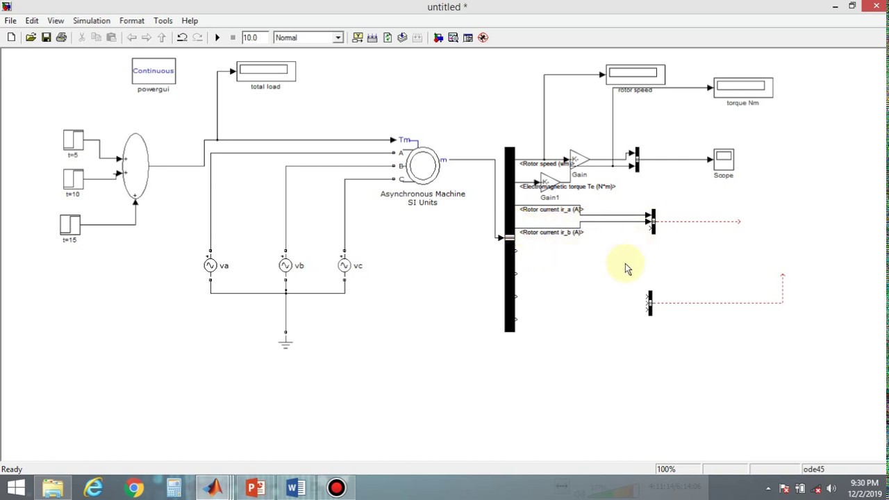 simulation of 3 phase induction motor part 2 - YouTube