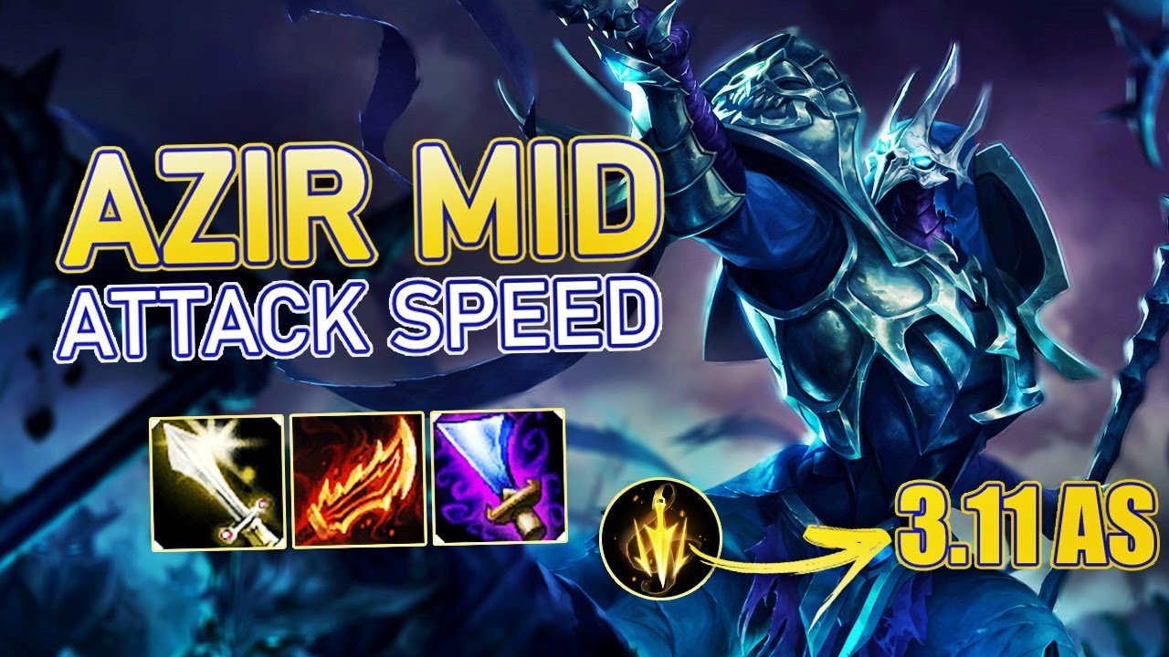 AZIR MID FULL ATTACK SPEED | BATER COM HIT BÁSICO OU COM OS SOLDADOS, O ...