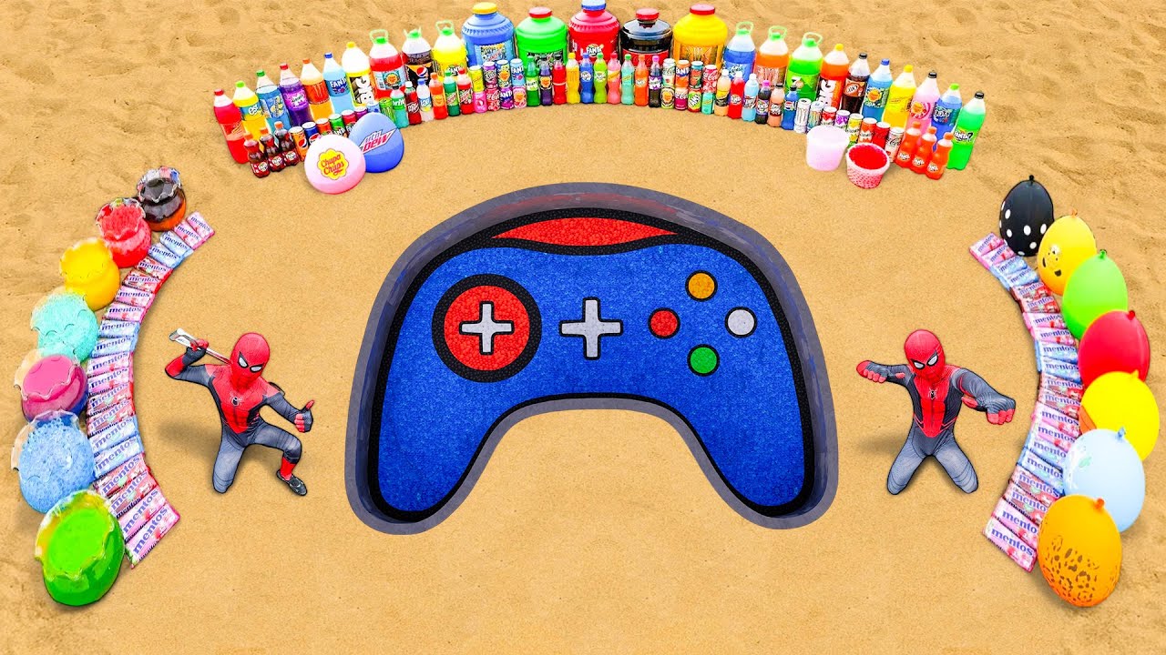 How to make Game Controller with Big Orbeez, Balloons of Fanta, Mtn Dew ...