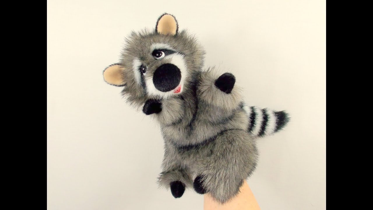 Raccoon hand puppet. - YouTube