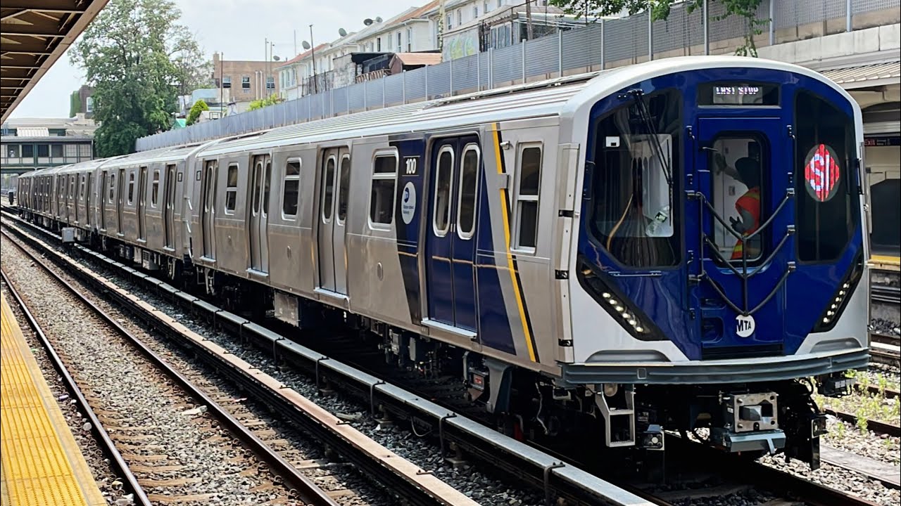 r211s test train running along the sea beach line at bay parkway! - YouTube