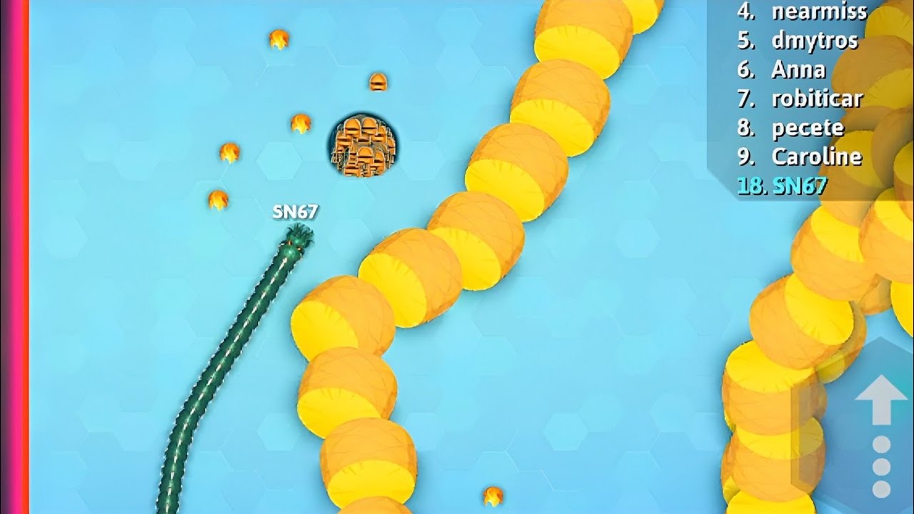 Snake io🐍 How to easily trap the 👑 epic snake gameplay snake game - YouTube